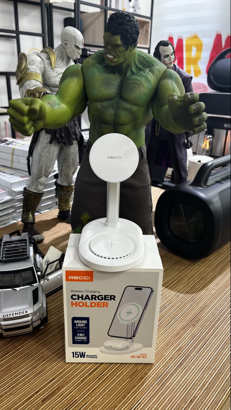 هولدر رومیزی و شارژر وایرلس دوکاره رسی Recci RCW-32 2-in-1 Wireless ...