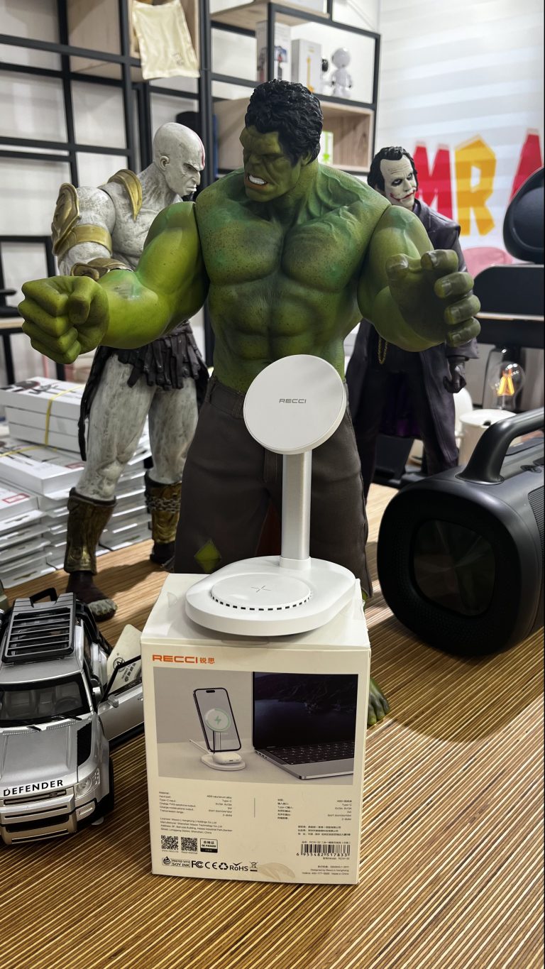 هولدر رومیزی و شارژر وایرلس دوکاره رسی Recci RCW-32 2-in-1 Wireless ...